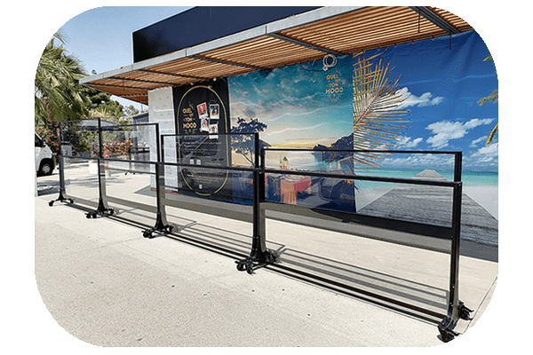 Paravent terrasse CHR sans perçage - Abriglass